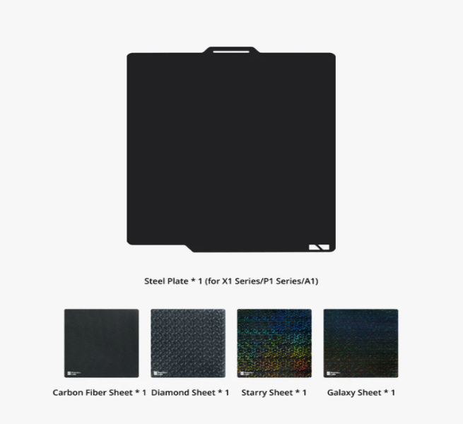 Bambu Lab 3D Effect Sheets Combo with Plate - A1, P1S, P1P, X1C, X1E ...